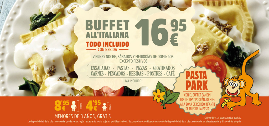 Restaurantes italianos con buffet libre | Muerde la Pasta