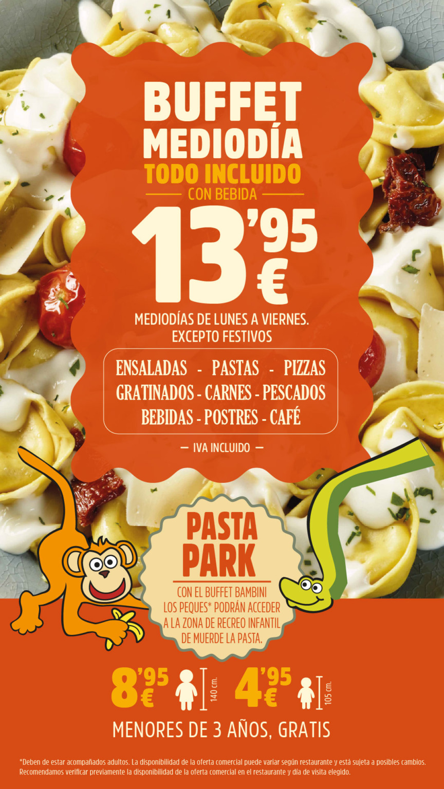 Restaurantes italianos con buffet libre | Muerde la Pasta